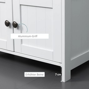 Podskříňový kabinet Kleankin se 2 dvířky a otevřenou policí, moderní design, nosnost 30 kg, 60x30x60 cm, bílý