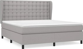 Box spring postel s matrací světle šedá 160 x 200 cm textil 3128293
