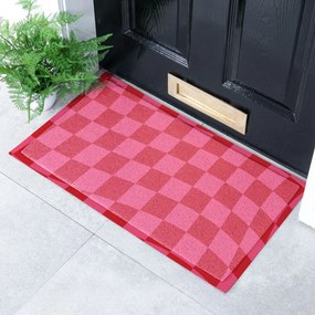 Rohožka z recyklovaného plastu 40x70 cm Wavy Checkerboard – Artsy Doormats
