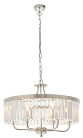 Endon 90263 - Lustr na řetězu CHESTERFIELD 6xE14/6W/230V pr. 55 cm lesklý chrom 90263