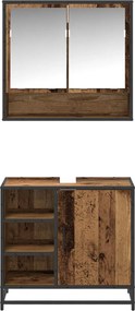Sada koupelnového nábytku 2 ks Staré dřevo 65 x 33 x 60 cm 3402554