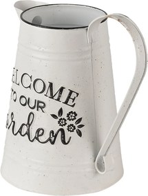 Dekorační plechový retro džbán Garden - 17*17*23 cm
