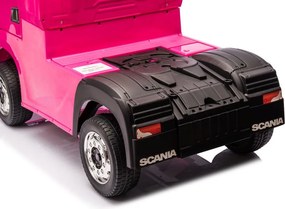 LEAN CARS Elektrické auto na baterie Scania 500R HL698 růžové 4x4