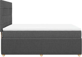Box spring postel s matrací tmavě šedá 140x200 cm textil 3292080