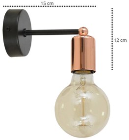 Nástěnné svítidlo Edison, výběr ze 3 barev