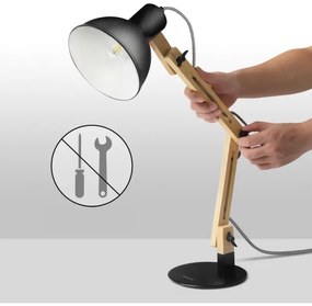 Stolní lampa 1xE27/40W/230V černá