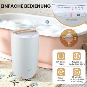 Costway Ohřívač ručníků velký stropní ohřívač 20 L s časovačem a automatickým