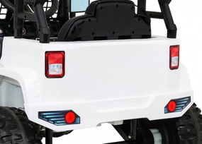 Ramiz Autíčko Jeep Dark Night na baterie pro děti bílé + pomalý start + EVA kola + LED audio