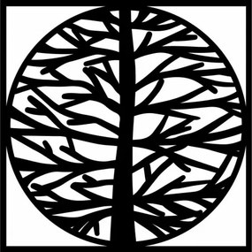 Nástěnná malba strom v rámu I SENTOP PR0372-A  plywood tree of life