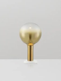 LED stmívatelná zlato-bílá stolní lampa Nostos