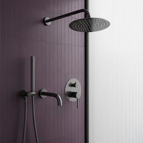 Rea Lungo, podomítkový vanovo-sprchový set + BOX, grafitová, REA-P6380