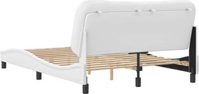 Rám postele bez matrace Hvar bílý 140x200 cm umělá kůže 3208003