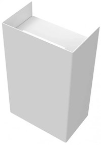Nástěnný kovový odpadkový koš Riga bílý M