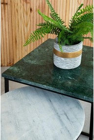 Odkládací stolky v sadě 3 ks s mramorovou deskou 40x40 cm Mandoli – Premier Housewares