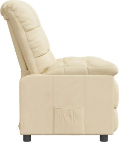 Polohovací křeslo krémové textil 289805