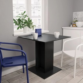 vidaXL Jídelní stůl 80 x 80 x 75 cm dřevotříska [800255] Barva: Černá