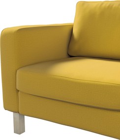 Potah na křeslo IKEA Karlstad, krátký barva žlutá látka sametová