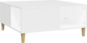 vidaXL Konferenční stolek 80 x 80 x 36,5 cm kompozitní dřevo [821092] Barva: bílá s vysokým leskem