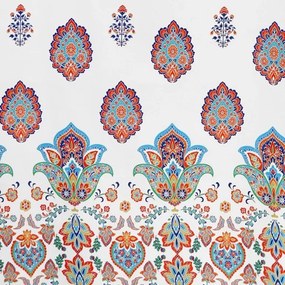 Bellatex Koupelnový závěs 180x200 cm Ornament Oranžová,Modrá