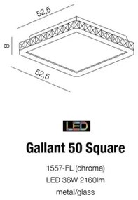 LED stropní svítidlo Gallant 50