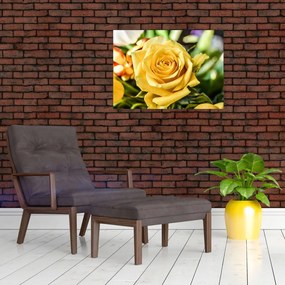 Skleněný obraz růže (70x50 cm)