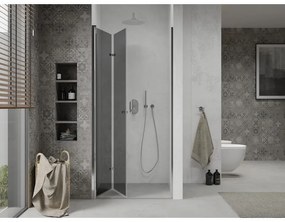 Mexen Lima skládací sprchové dveře 120 cm, Grafitově černá, Chromovaná - 856-120-000-01-40