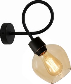 Nástěnná lampa loftová černá Wersita Led