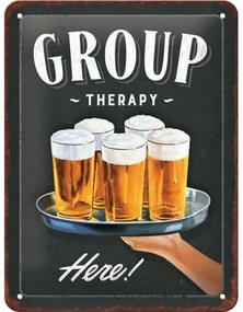 Postershop Plechová cedule: Group therapy - 15x20 cm