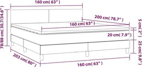 Box spring postel s matrací černá 160x200 cm umělá kůže 3141011
