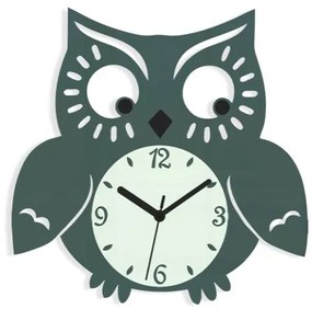 Nástěnné hodiny Owl šedé