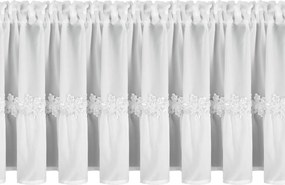 KRÁTKÁ VÁNOČNÍ ZÁCLONA NA PÁSCE FLAKE 150X40 CM BÍLÁ