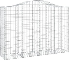 Klenuté gabionové koše 3 ks 200x50x140/160cm pozinkované železo 3145683