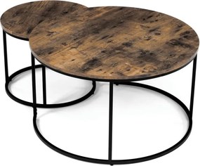 Konferenční stolek 80x80x45cm AF-3002 OLW, mdf, old wood