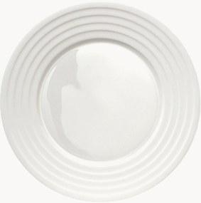 Sada dezertních talířů z kostního porcelánu Cross White, 6 dílů