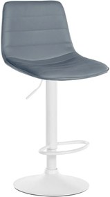 Bhm germany Barová židle Lex, syntetická kůže, bílá podnož / šedá