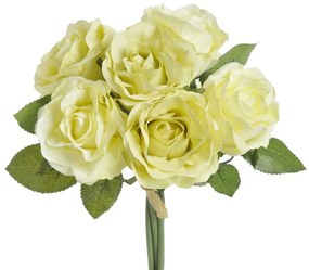 růže 7 cm (6 ks) - žlutá s nádechem do zelena