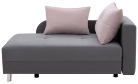 Šedorůžová rozkládací pohovka LETTO pravá