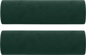 2místná pohovka s polštáři tmavě zelená 120 cm samet 3200873