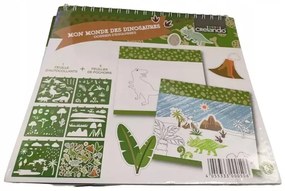Crelando kreativní omalovánky se šablonami a samolepkami - svět dinosaurů