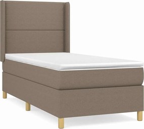 Box spring postel s matrací taupe 90x200 cm textil 3131885