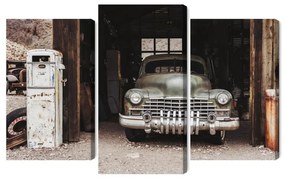Vícedílný obraz Staré Auto Ve Stylu Vintage Nedostatek Nedostatek Přírodní plátno 120x80