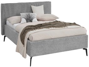 OnaDnes -20% Světle šedá čalouněná dvoulůžková postel Meise Möbel Riva 140 x 200 cm