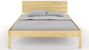 Dřevěná postel Visby AMMER z borovice / 200x200 cm, přírodní barva