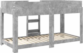 Patrová postel pro děti Betonově šedá 80 x 200 cm 3410526