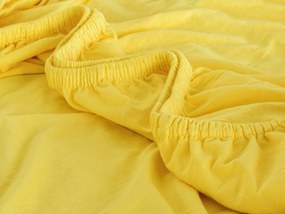 XPOSE® Jersey prostěradlo Exclusive - žluté 180x200 cm