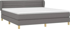 Box spring postel s matrací tmavě šedá 180x200 cm textil 3126902