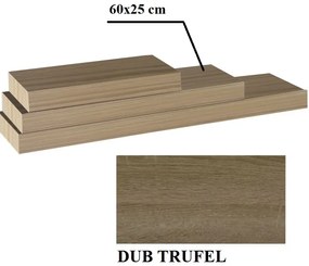 Nástěnná polička GANA 60x25 Tempo Kondela Dub