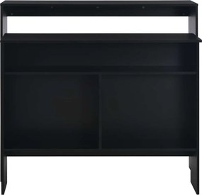 Barový stůl se 2 stolními deskami černý 130 x 40 x 120 cm 280218