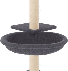 Škrabadlo pro kočky se sisalovými sloupky tmavě šedé 72 cm 171770