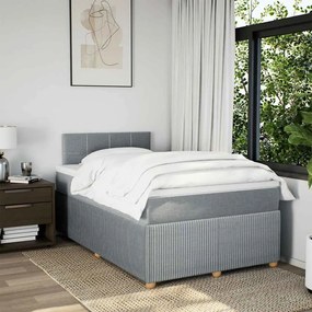 Box spring postel s matrací světle šedá 120x190 cm textil 3289695